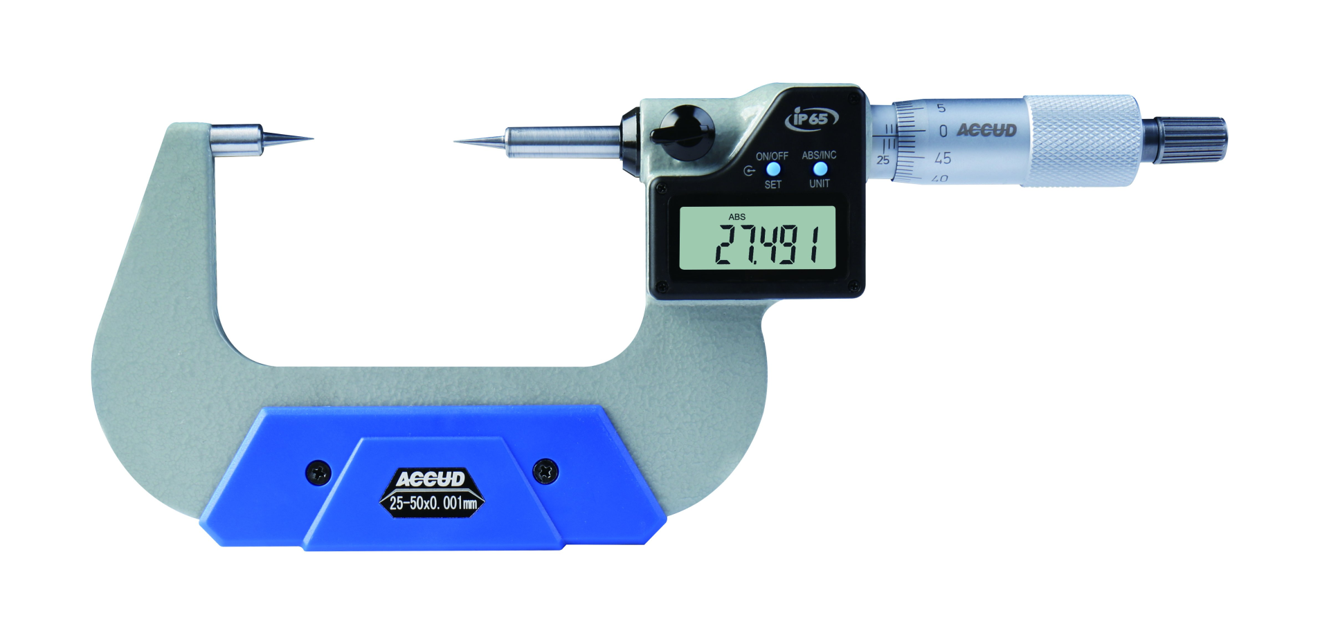 ACCUD 317 digital spike point micrometer IP65 | Accud EU